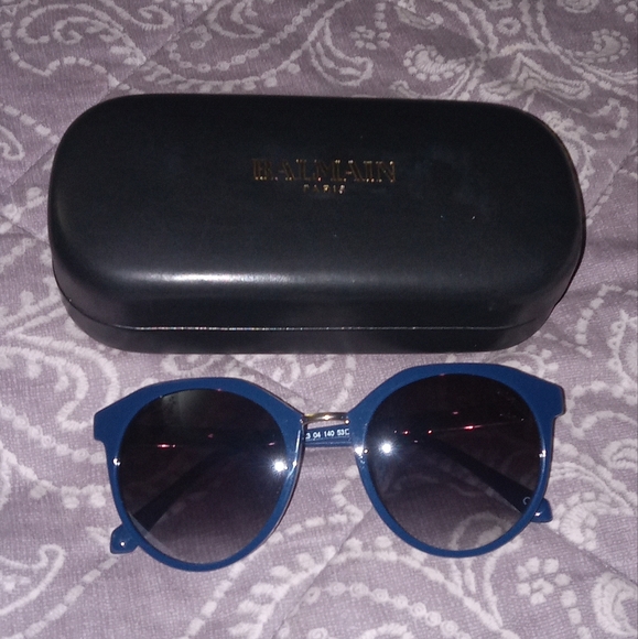 Balmain | Accessories | Rare Balmain Gorgeous Blue Frame Sunglasses ...